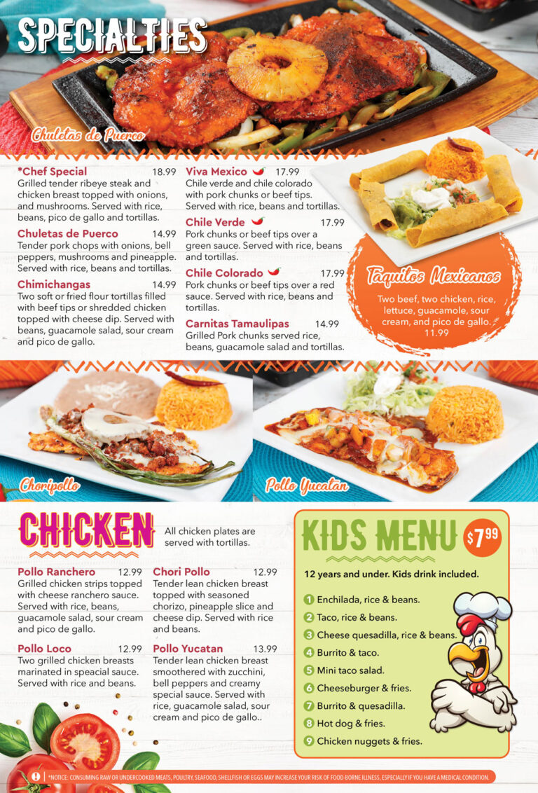 Menu – Los Dos Gallos