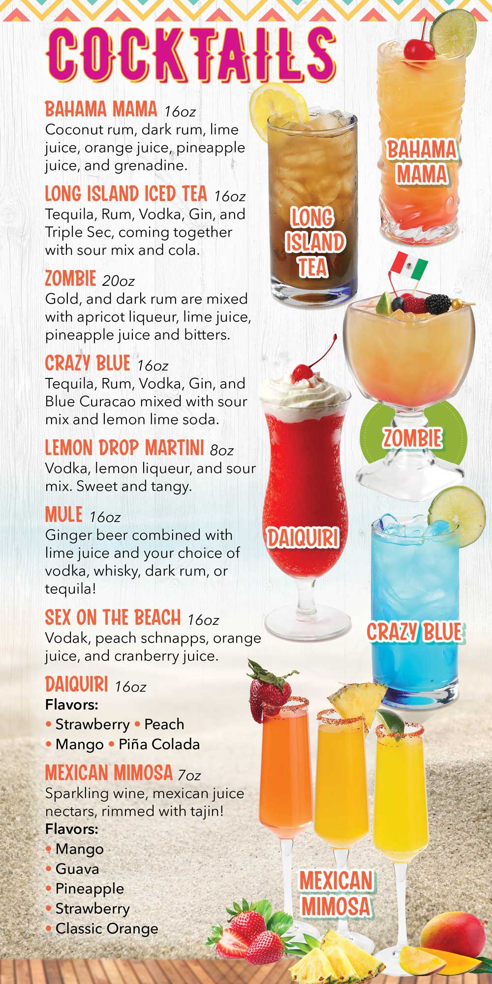 Drink Menu – Los Dos Gallos